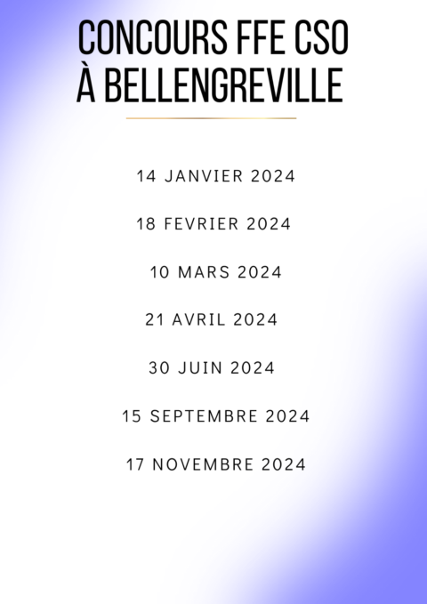 Programme Concours FFE 2024 au Cheval Bleu | Le Cheval Bleu : Centre ...